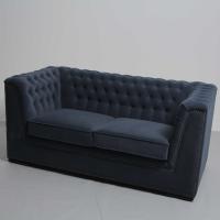 China Sturdy Velvet 2 Seater Living Room Sofa With Lumbar Support for sale