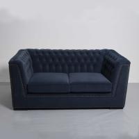 China Sturdy Velvet 2 Seater Living Room Sofa With Lumbar Support for sale