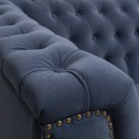 China Sturdy Velvet 2 Seater Living Room Sofa With Lumbar Support for sale