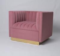 China Modern Single Living Room Velvet Tufted Couch for sale