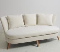 China Morden Design Living Room 3 Seater Fabric Sofa With Wooden Base for sale