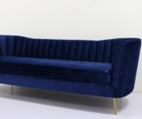 China Italian Style Velvet Living Room Fabric Sofas With Stainless Steel Legs for sale
