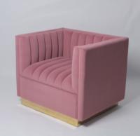 China Custom Color Velvet Fabric Sofa Living Room Furniture Armchair for sale