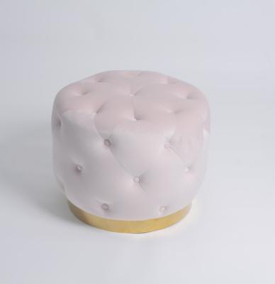 China Multi Colors Round Velvet Button Ottoman Bench Puff Sofa for sale