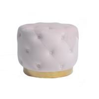 China Multi Colors Round Velvet Button Ottoman Bench Puff Sofa for sale