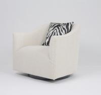 China Modern Living Room Luxury Fabric Fluffy Single Beige Armchair for sale