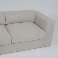 China Contemporary 3 Seater L Shape Fabric White Velvet Sectional Sofa for sale