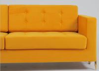 China Modern Living Room Velvet Fabric Sofa Couch 2240x960x820mm for sale