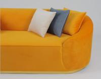 China Living Room Fabric Velvet Sofa With Metal Base for sale