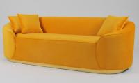 China Living Room Fabric Velvet Sofa With Metal Base for sale