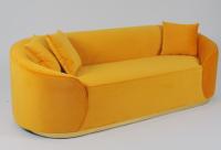 China Living Room Fabric Velvet Sofa With Metal Base for sale