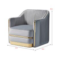 China Single Contemporary Living Room Sofa With Gold Stainless Steel Base for sale