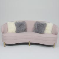China Curve Modern Fabric Velvet Living Room 3 Seater Sofa for sale