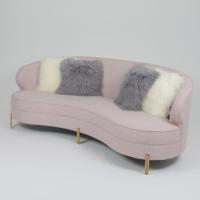 China Curve Modern Fabric Velvet Living Room 3 Seater Sofa for sale