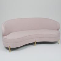 China Curve Modern Fabric Velvet Living Room 3 Seater Sofa for sale