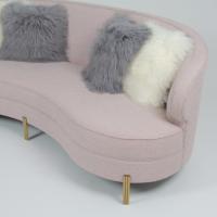 China Curve Modern Fabric Velvet Living Room 3 Seater Sofa for sale