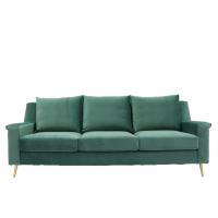 China Forest Green ODM Living Room Sofa With Metal Leg for sale