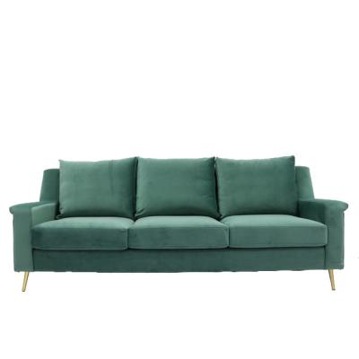 China Forest Green ODM Living Room Sofa With Metal Leg for sale