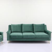 China Forest Green ODM Living Room Sofa With Metal Leg for sale