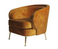 China Modern Gold Stainless Steel Legs 90cm Living Room Couches for sale