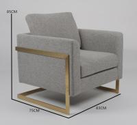 China American Style Gray Fabric 83*75*85CM Living Room Sofa for sale