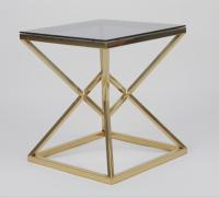 China 50x50cm Modern 0.47cbm Stainless Steel And Glass Coffee Table for sale