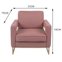 China Pink Modern 0.47cbm Living Room Occasional Chair for sale