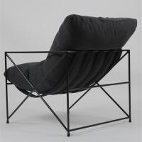 China Wrought Iron Leisure Lazy ODM Single Fabric Sofa With Down Filling for sale
