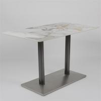 China Luxury Square OEM Marble Pedestal Dining Table for sale