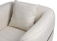 China fabric 89*85*90CM Upholstered Lounge Chair With Gold Stainless Steel for sale