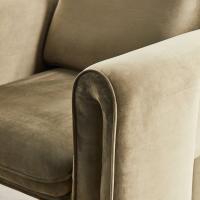 China Single 75*82*70cm Beige Velvet Armchair Living Room Sofa for sale