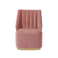 China Nordic Style Tufted Pink Velvet Modern Fabric Sofa 95cm Height for sale