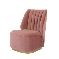 China Nordic Style Tufted Pink Velvet Modern Fabric Sofa 95cm Height for sale