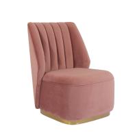 China Nordic Style Tufted Pink Velvet Modern Fabric Sofa 95cm Height for sale