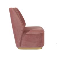China Nordic Style Tufted Pink Velvet Modern Fabric Sofa 95cm Height for sale