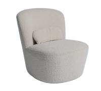 China Single Beige Velvet Armchair Modern Fabric Sofa Chair 75*82*70cm for sale
