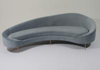 China W 260cm Velvet Fabric Sofa Stainless Steel Base Couch For Living Room for sale