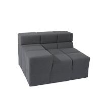 China Nordic Linen Filled Velvet Grey Fabric Modular Sofa For Living Room for sale