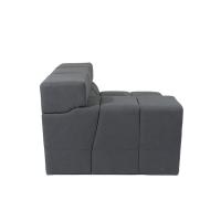 China Nordic Linen Filled Velvet Grey Fabric Modular Sofa For Living Room for sale