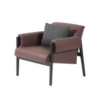 China Hotel Furniture Set PU Leather Metal Frame Occasional Chair Height 73cm for sale