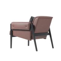 China Hotel Furniture Set PU Leather Metal Frame Occasional Chair Height 73cm for sale