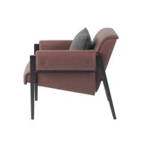 China Hotel Furniture Set PU Leather Metal Frame Occasional Chair Height 73cm for sale
