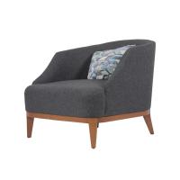 China Hotel Furniture High End Leather Metal Frame Lounge Chair Occasional for sale