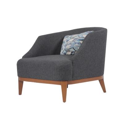China Hotel Furniture High End Leather Metal Frame Lounge Chair Occasional for sale