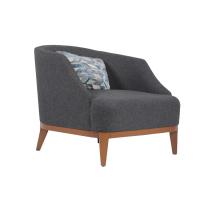 China Hotel Furniture High End Leather Metal Frame Lounge Chair Occasional for sale