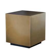 China Burnished Brass Black Steel Square Living Room Coffee Table 50x50x55cm for sale