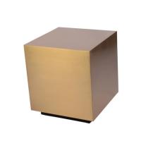 China Burnished Brass Black Steel Square Living Room Coffee Table 50x50x55cm for sale
