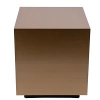 China Burnished Brass Black Steel Square Living Room Coffee Table 50x50x55cm for sale