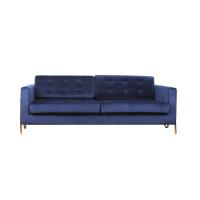 China Stainless Steel Designer Small Apartment Modern Fabric Sofa  W 225cm for sale
