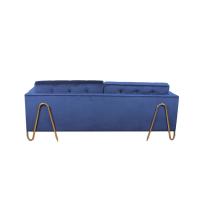China Stainless Steel Designer Small Apartment Modern Fabric Sofa  W 225cm for sale